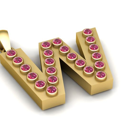 STL file W WORD PENDANT 3D PRITNABLE MODEL 🔑 (OBJ)・Template to download ...