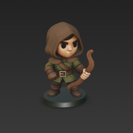 ♂️ Male Archer RPG・ STL File for 3D printing・Cults