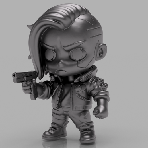 🎲 Cyberpunk V Chibi figure・ STL File for 3D printing・Cults