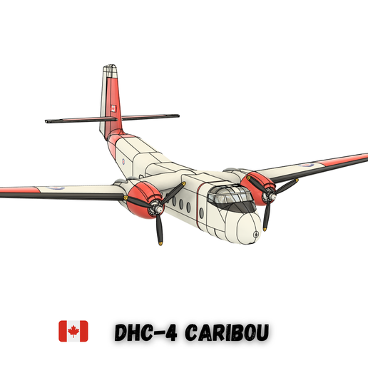 🇨🇦 De Havilland Canada DHC-4 Caribou - Cargo plane・ STL File for 3D ...