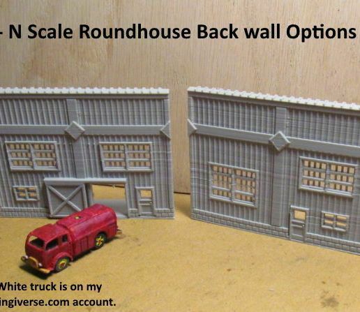 Free 3D file N Scale -- Back walls for Roundhouse... 🔙 ・3D printer ...