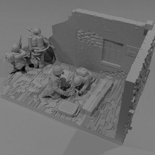 🗺️ US world war 2 fortified position・ STL File for 3D printing・Cults