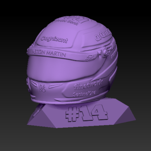 STL file HELMET STAND FERNANDO ALONSO FORMULA 1 2023 🪖 ・3D printer ...