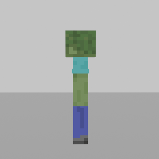 🧟 MInecraft zombie・Free OBJ File for 3D printing・Cults