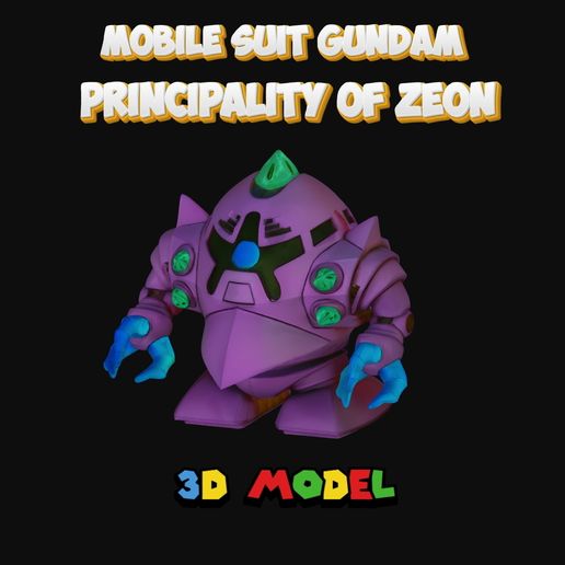 🤖 Mobile Suit Gundam Principality of Zeon・ STL File for 3D printing・Cults