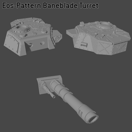🪖 Eos-Pattern Super Heavy Turret・ 3D File for ・Cults