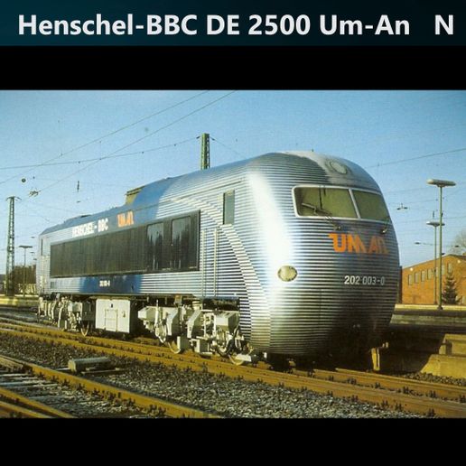 Archivo STL Henschel-BBC DE 2500 Um-An N scale 🚂 ・Objeto imprimible en 3D para descargar・Cults