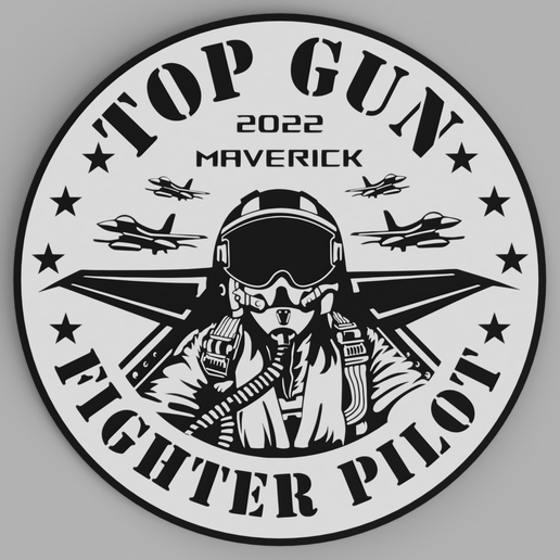 STL file Top Gun Maverick coaster 🔝 (3MF)・Model to download and 3D ...