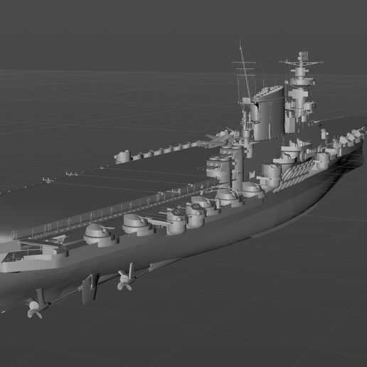 🤌 Modelo 3D del portaaviones italiano "Impero・Archivo OBJ para ...