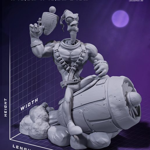 🛰 EARTHWORM JIM・ 3D File for 3D printing・Cults