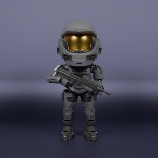 😇 HALO CHIBI FANART | NOBLE SIX (B-132)・Free STL File for 3D printing・Cults