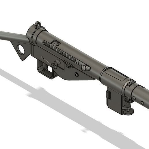 🔫 Pistolet mitrailleur Sten Mk II avec logement de chargeur rangé à l ...