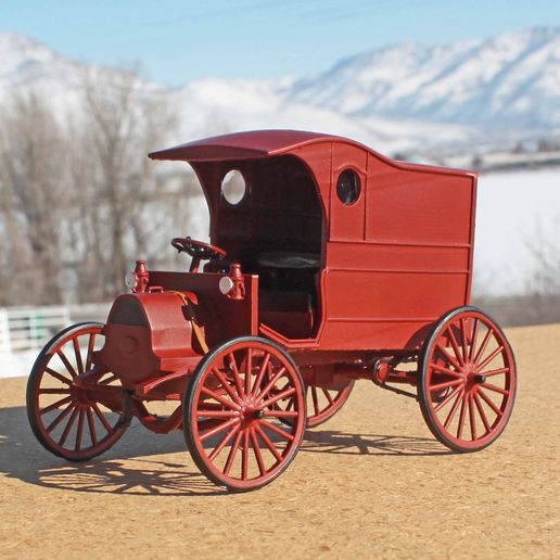 3D print 1908 Chase Highwheeler Delivery Van - 1 48 Scale model kit ...