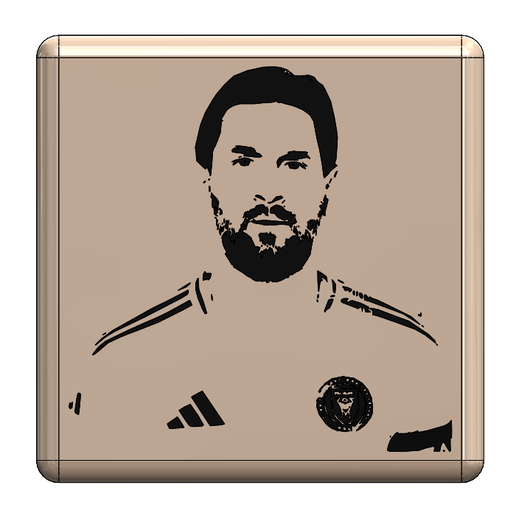 🎨 Lionel Messi 3D Wall Art – Desk or Wall Display・ STL File for 3D ...