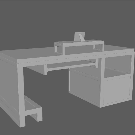 3D file Computer desk model 🖥️ ・3D printer model to download・Cults