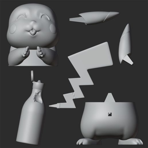 🐉 KETCHUP PIKACHU V1 - POKEMON・ 3D File for 3D printing・Cults