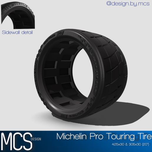 🌆 Pro Touring Tires 20 inch detailed sidewall x2 sizes・ STL File for 3D ...