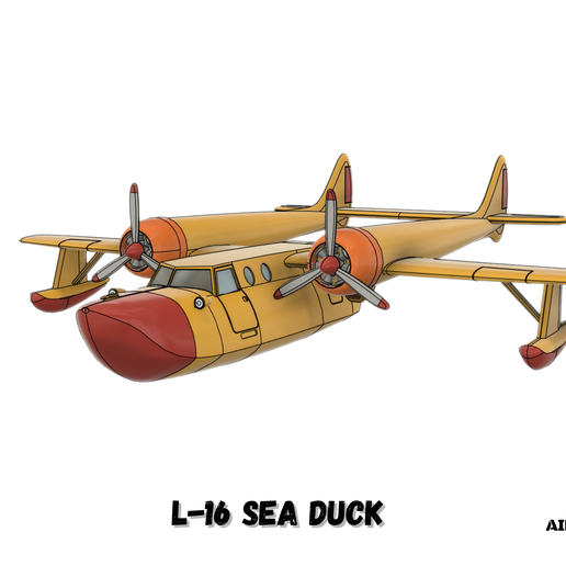 🦆 Conwing L-16 SEA DUCK from TaleSpin・ STL File for 3D printing・Cults
