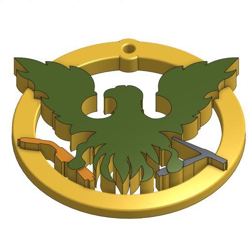 3MF file EAGLE WELDER WELDING KEYCHAIN R AND L ORIENTATION 🦅 ・3D ...