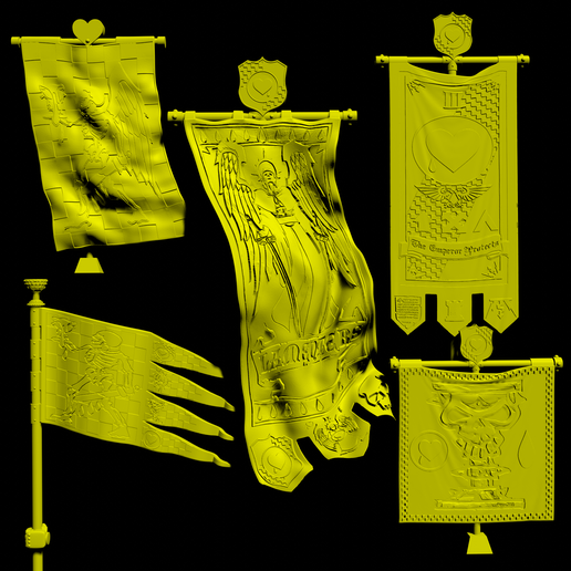 🥰 Bleeding Hearts Banner Variety Pack・ 3D File for 3D printing・Cults