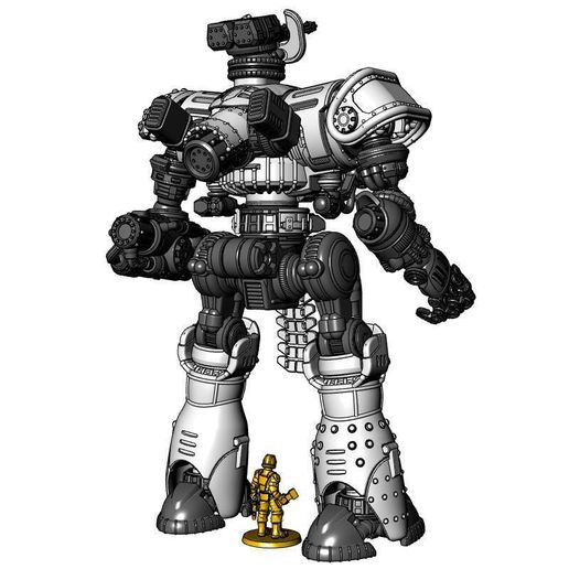👴 Project Old School-Vintage 28mm Combat Mech・ 3D File for 3D printing ...