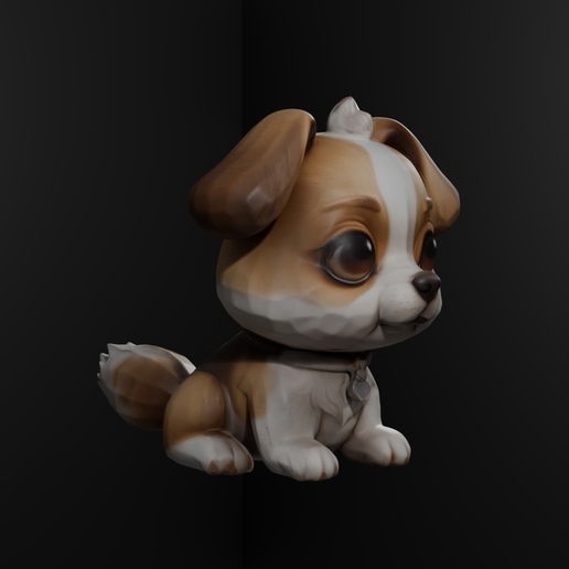 OBJ file Chibi Dog 🐕 ・3D printing model to download・Cults