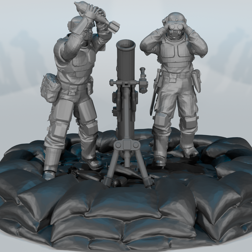 🧨 Mortar squad unit - Astra militarum 4 types・Free 3D File for 3D ...