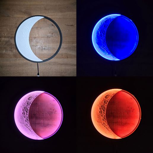 🌙 Moon lamp・ STL File for 3D printing・Cults