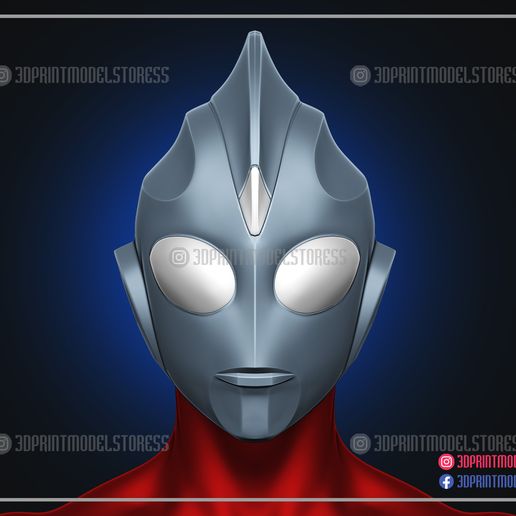 🪖 Ultraman Tiga Helmet - Cosplay Costume Halloween Mask・ 3D File for ・Cults
