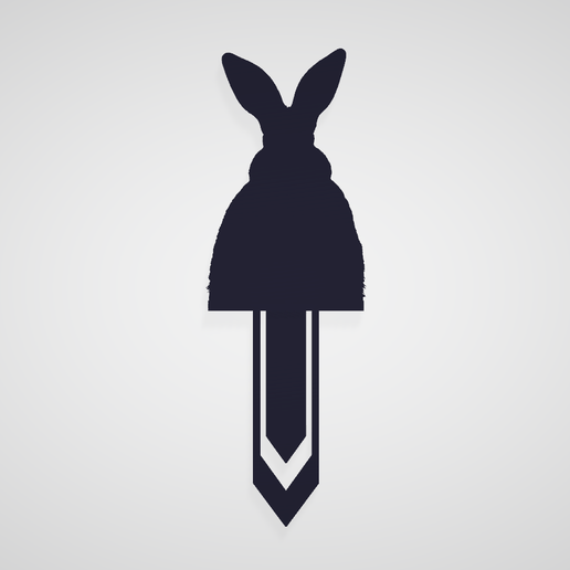 STL file RABBIT / ANIMAL / PET / HOME / BOOKMARK / BOOKMARK / SIGN ...