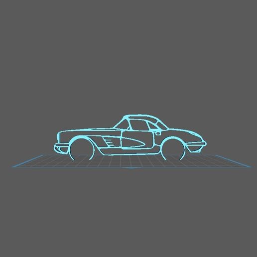 STL file Chevrolet - Corvette classic 1960 🚙 ・3D printer model to ...