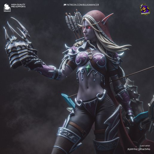 🗺️ Sylvanas Windrunner | World of Warcraft | 273mm・ 3D File for 3D printing・Cults