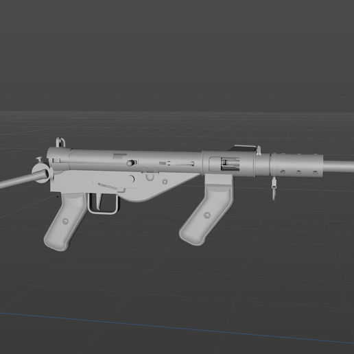 OBJ file American "Austen" submachine gun digital model material 🔫 ・3D ...