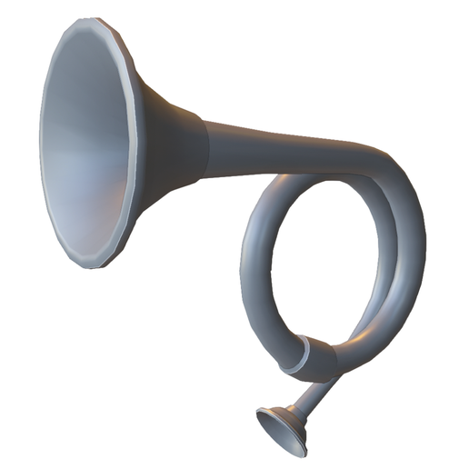 📯 Traditional Post Horn・ STL File for 3D printing・Cults