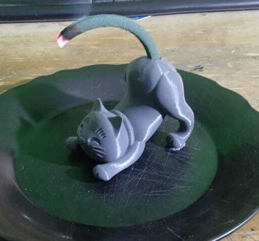 STL file Gatito Portaespiral 🐱 ・3D printing design to download・Cults