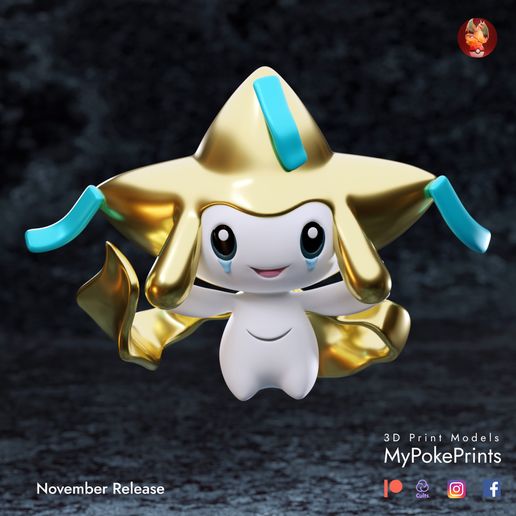 💍 Jirachi, 3 poses - presupported・ 3D File for ・Cults