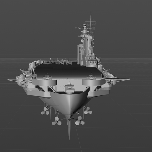 🤌 Modelo 3D del portaaviones italiano "Impero・Archivo OBJ para ...