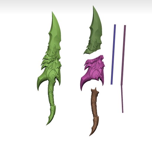 🗡️ DAGGER 06 -Kamish's Wrath - SOLO LEVELING・ 3D File for 3D printing・Cults