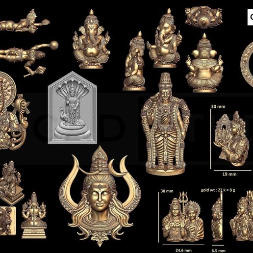 💯 100+ Indian God STL Files for 3D Printing – Lord Ganesha, Shiva ...