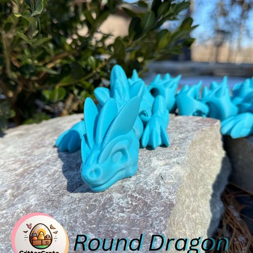 3D file Round Dragon 🐉 ・Model to download and 3D print・Cults