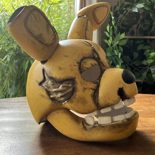 🐇 Spring Bonnie / Yellow Rabbit Full helmet (FNAF / FIVE NIGHTS AT ...