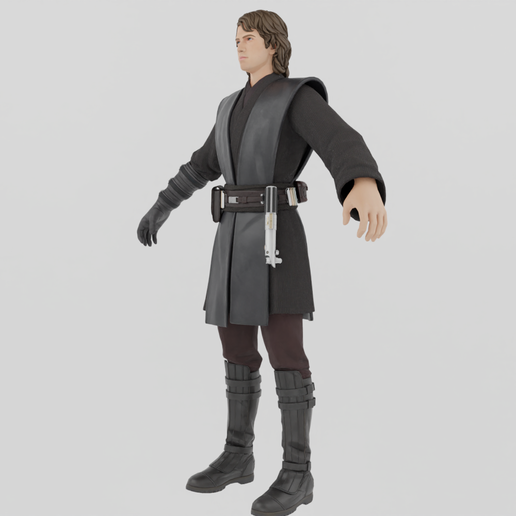 🫡 Anakin Skywalker Textured Rigged・ OBJ File for ・Cults