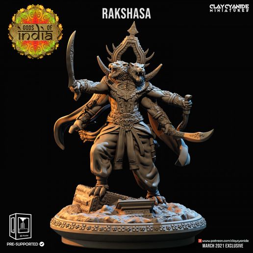 👾 Rakshasa・ 3D File for 3D printing・Cults