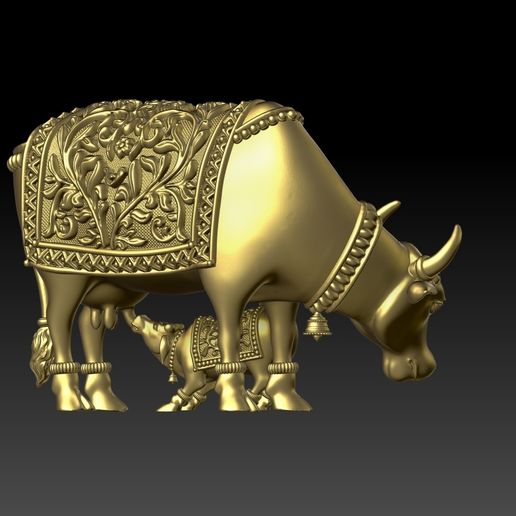 🐄 Gow Mata Cow Murti Model・ STL File for 3D printing・Cults