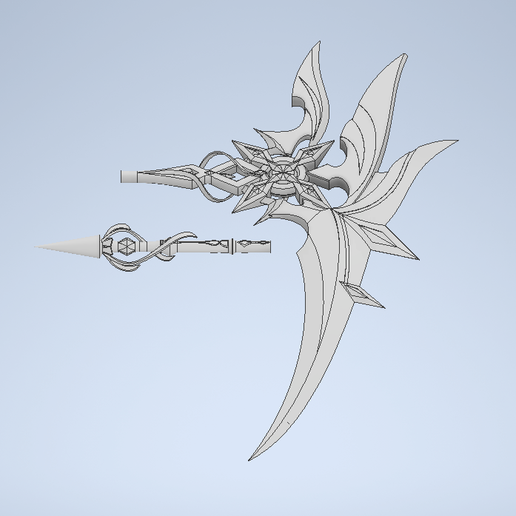 🎭 Genshin Impact - Arlecchino Scythe・ STL File for 3D printing・Cults