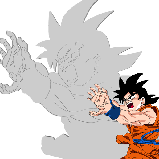 goku doing kamehameha coloring pages