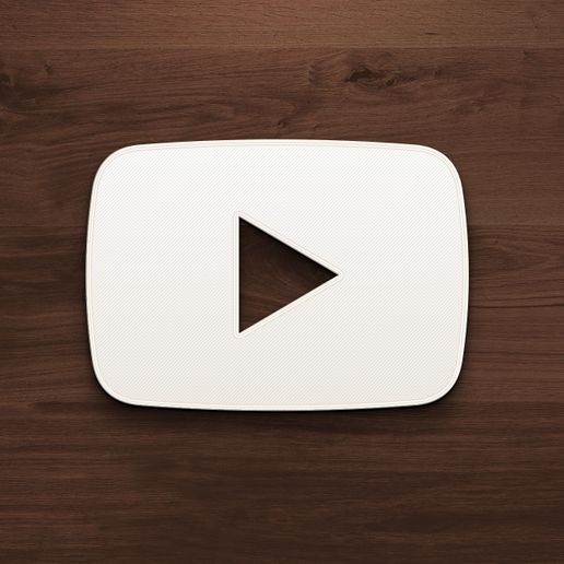 ️ YouTube Play Button Logo 3D Printable Icon・ 3D File for 3D printing・Cults
