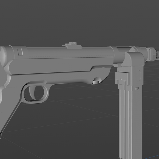 🗺️ German MP40 submachine gun-1 3D model material・ OBJ File for 3D printing・Cults