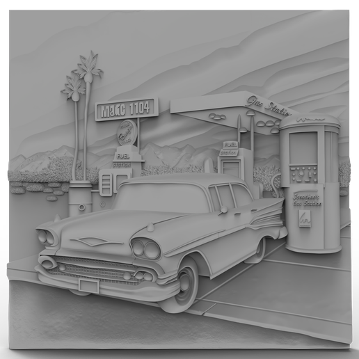 3D file 3D Model STL File for CNC Router/Laser & 3D Printer Old Car ...