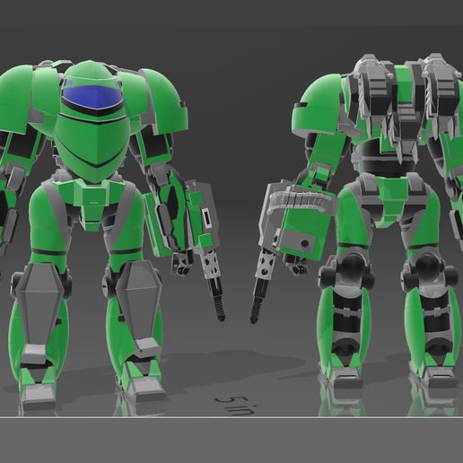 3D file American Mecha Samson Mk2 Battlearmor 4" figurines 🪖 ・3D print ...